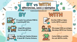 By vs With: diferencias, usos y ejemplos